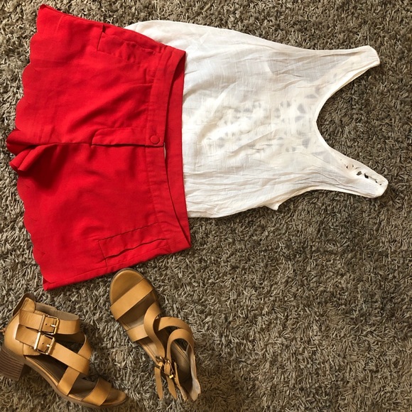 Shorts | Super Cute Short For Summer Bright Red | Poshmark